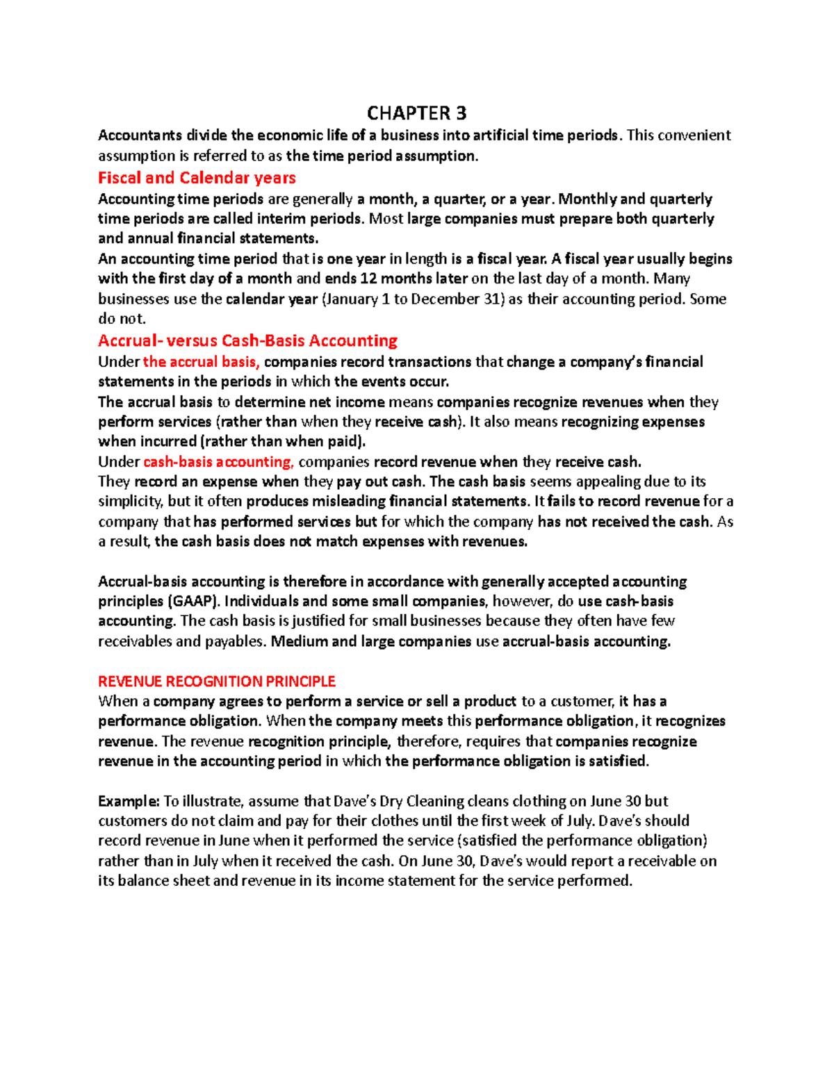 PA notebook - This is PA notes - CHAPTER 3 Accountants divide the ...