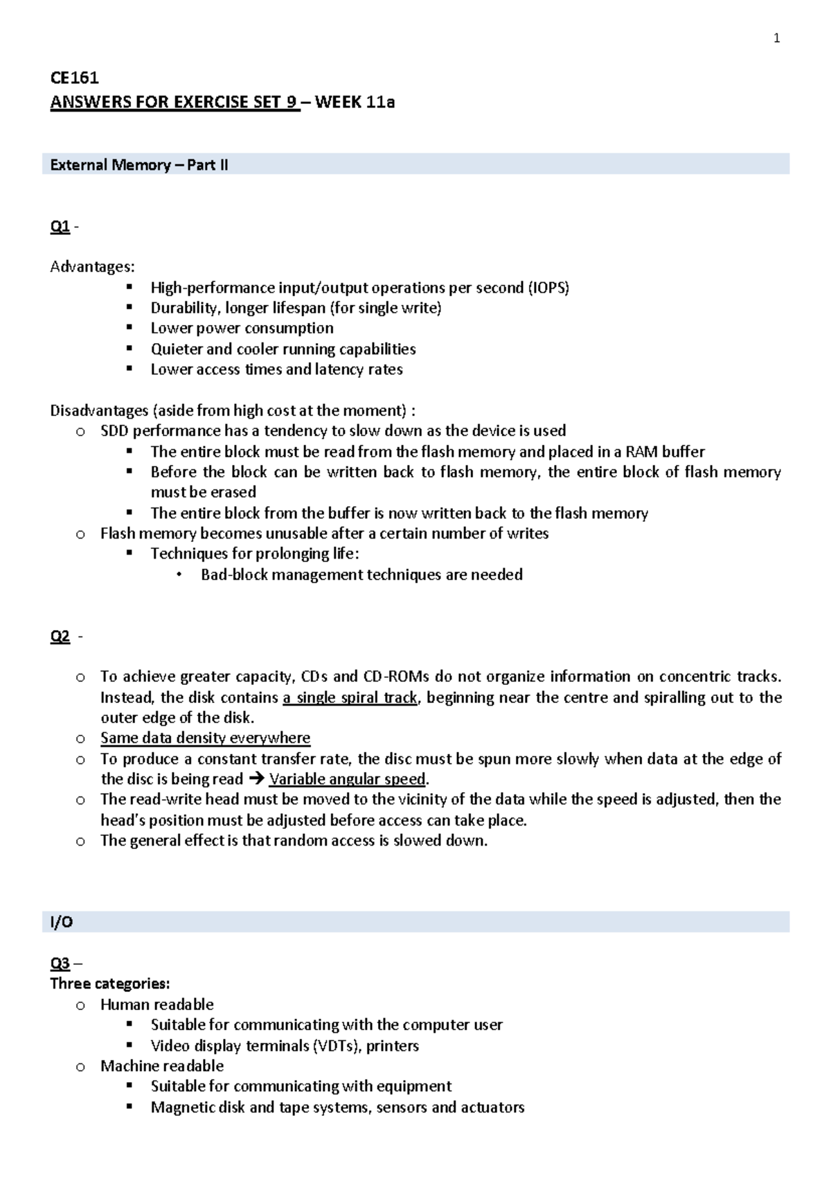 CE161-ES9Sol - exercise 9 solutions - 1 CE ANSWERS FOR EXERCISE SET 9 ...