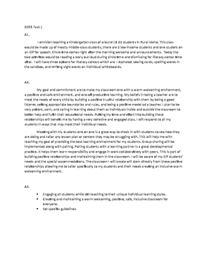 Task 1 - Task 1 for D095 at WGU - Abbie Thompson Student ID: 001547128 ...