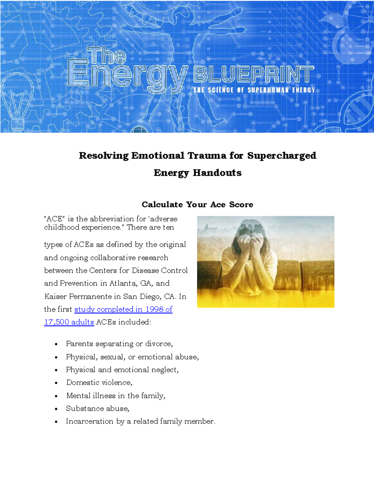 Resolving Emotional Trauma for Supercharged Energy Handouts - Resolving ...