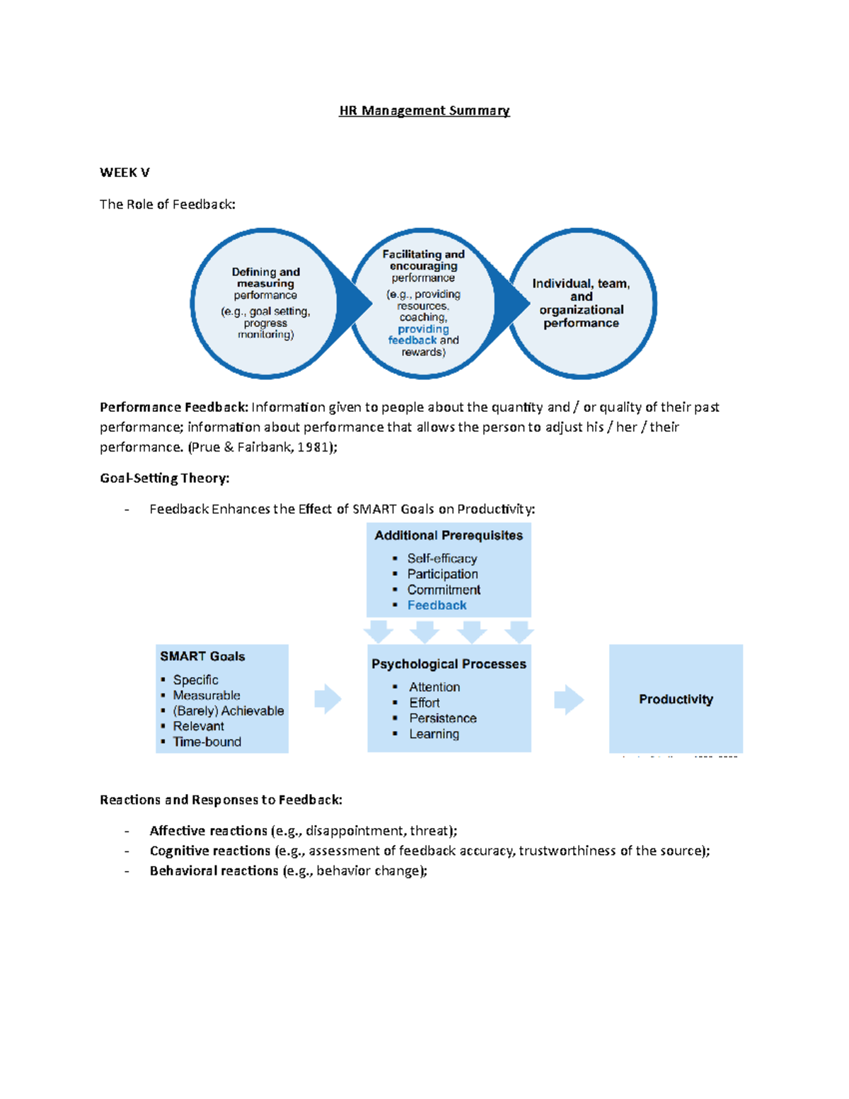 Summary Human Resource Mangement - HR Management Summary WEEK V The ...