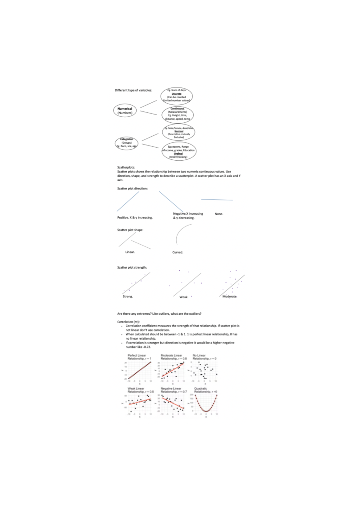 MAS183 W1Notes - Lecture notes week 1 - Different type of variables: Eg ...