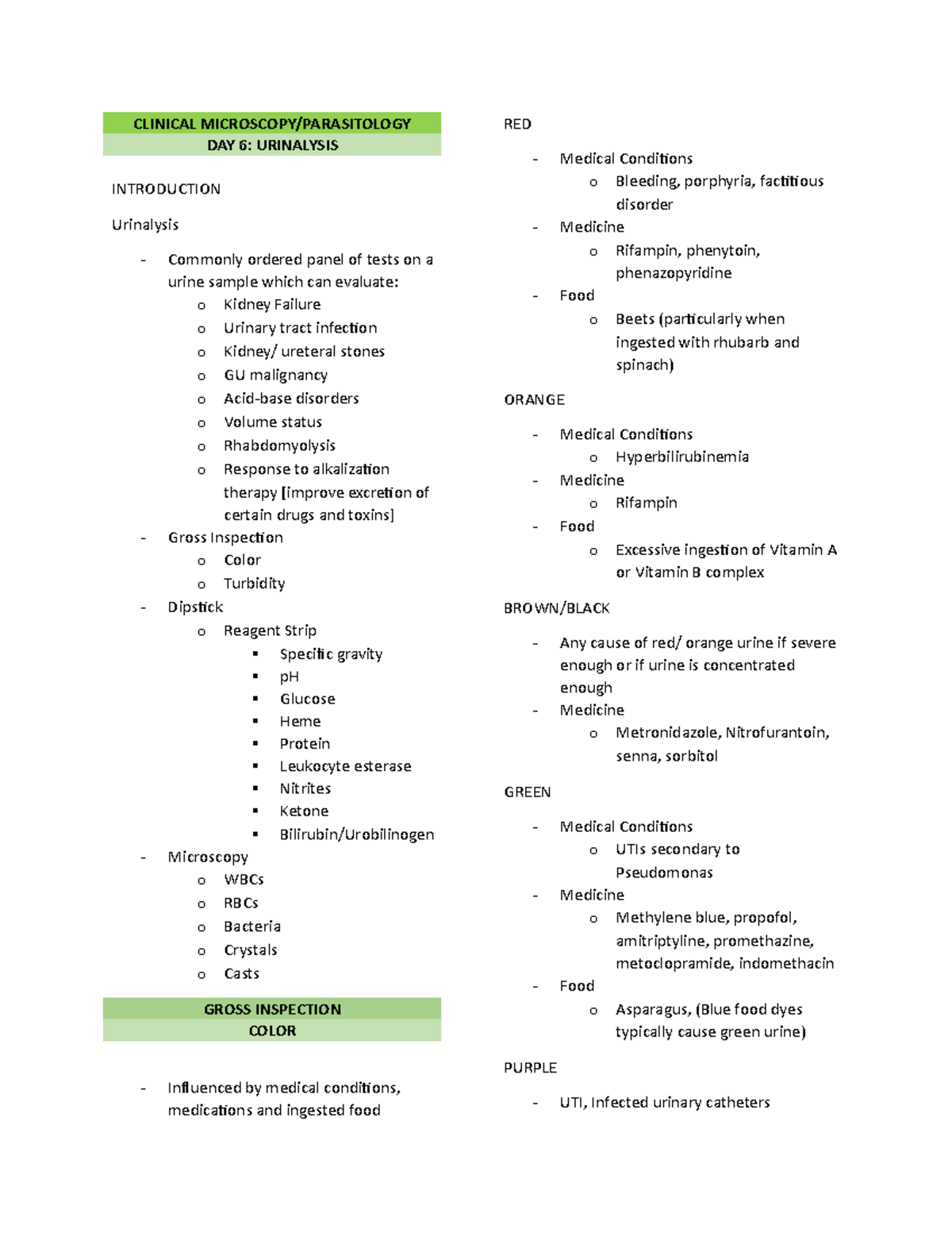 CM PARA DAY 5 - Virtual internship notes - CLINICAL MICROSCOPY ...