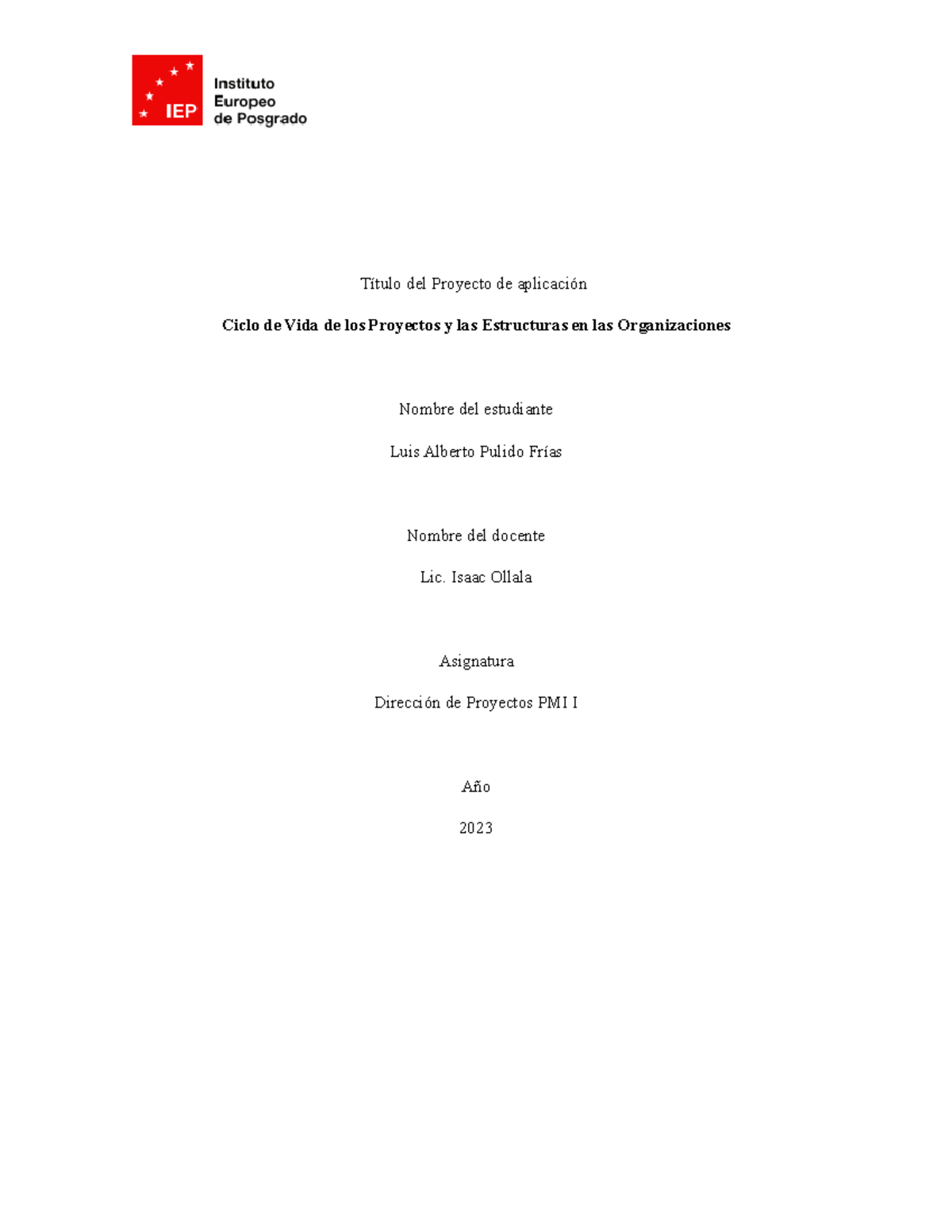 Caso Practico C2 - Proyecto de Aplicacion clase 2 - Título del Proyecto ...