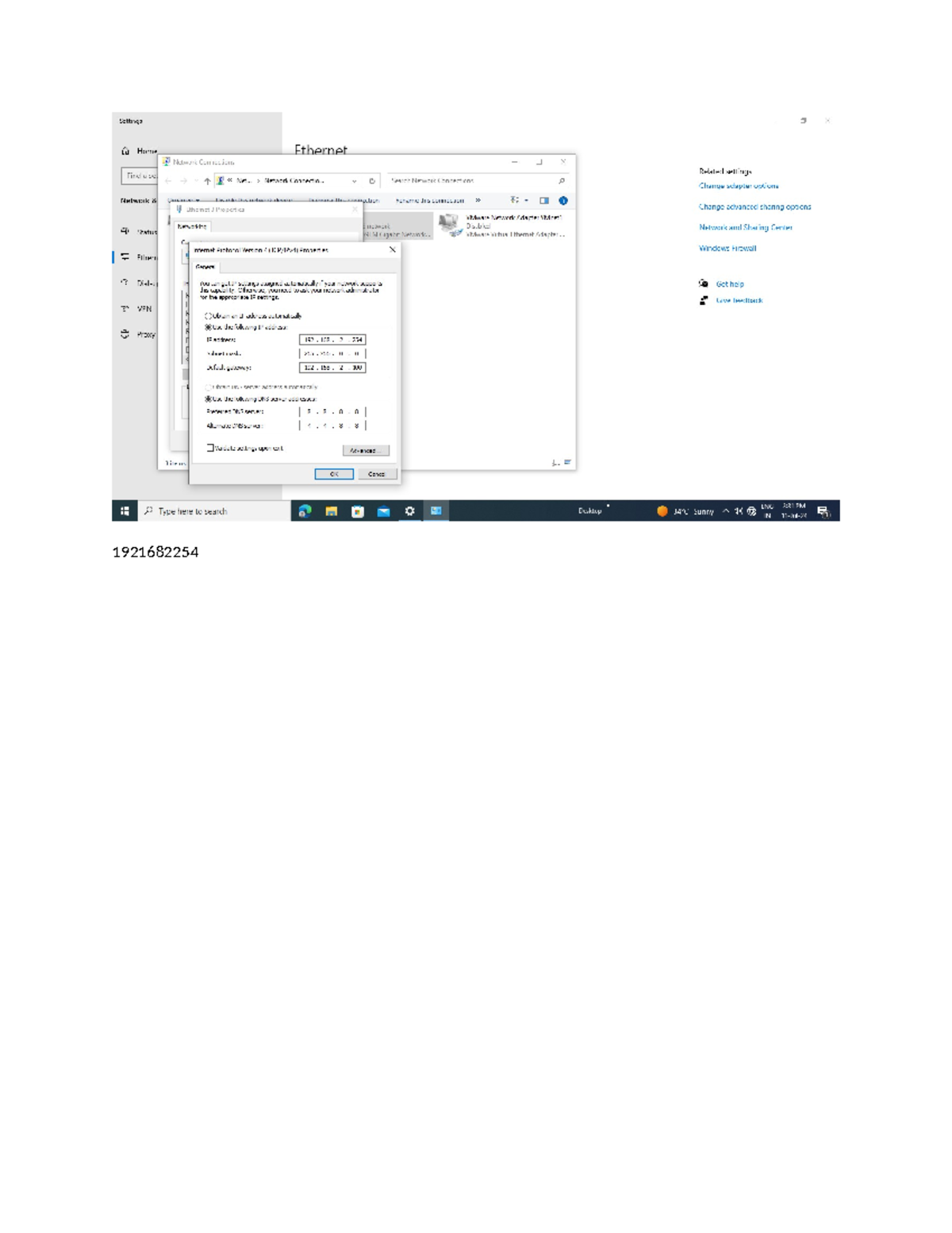 Tcpip - fghgh - Settings Home Ethernet Network Connections Find se ...