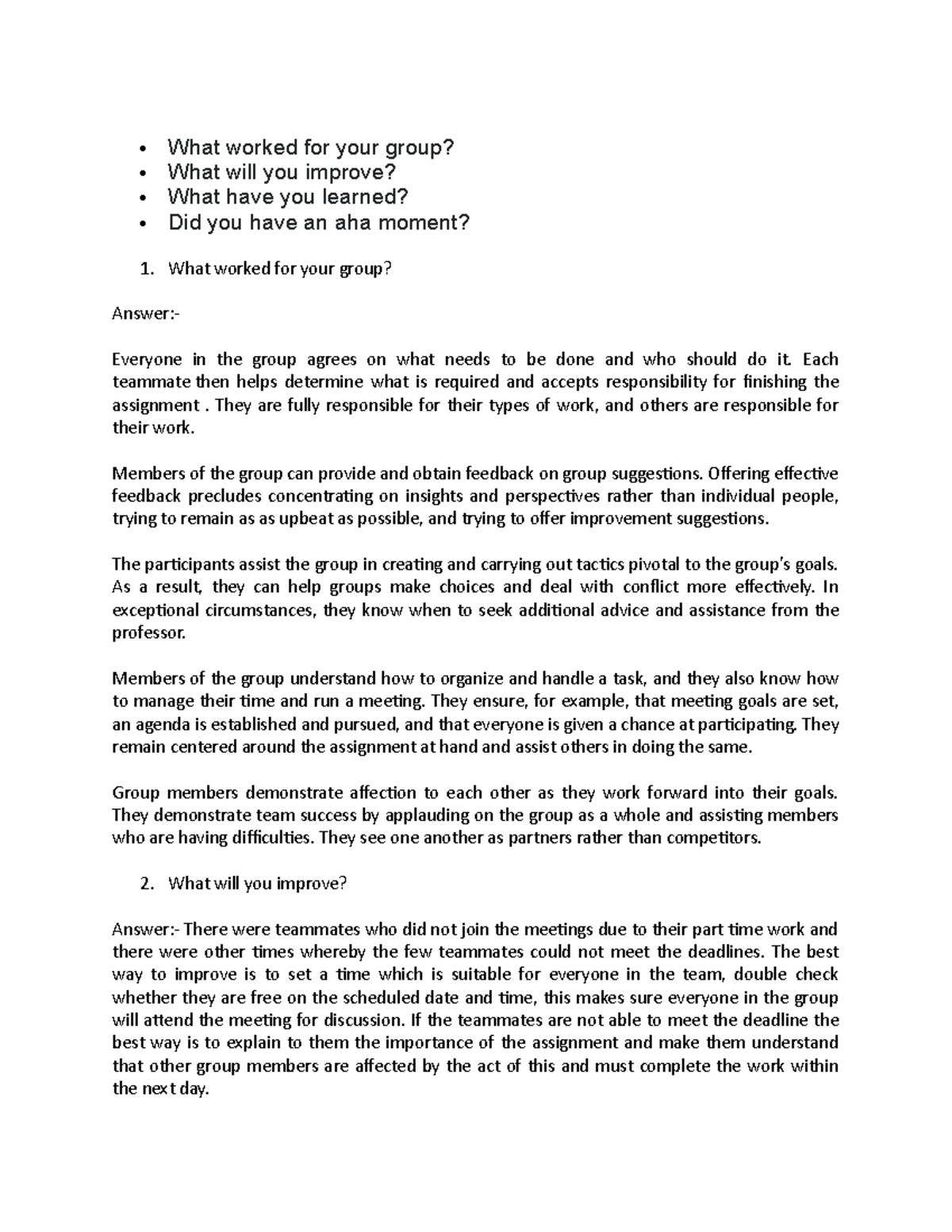 Connectivity Activity - What worked for your group? What will you ...