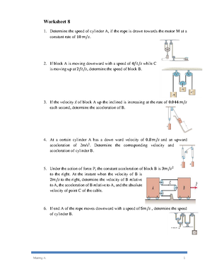 Worksheet 7 relative motion - Worksheet 7 relative motion At the ...