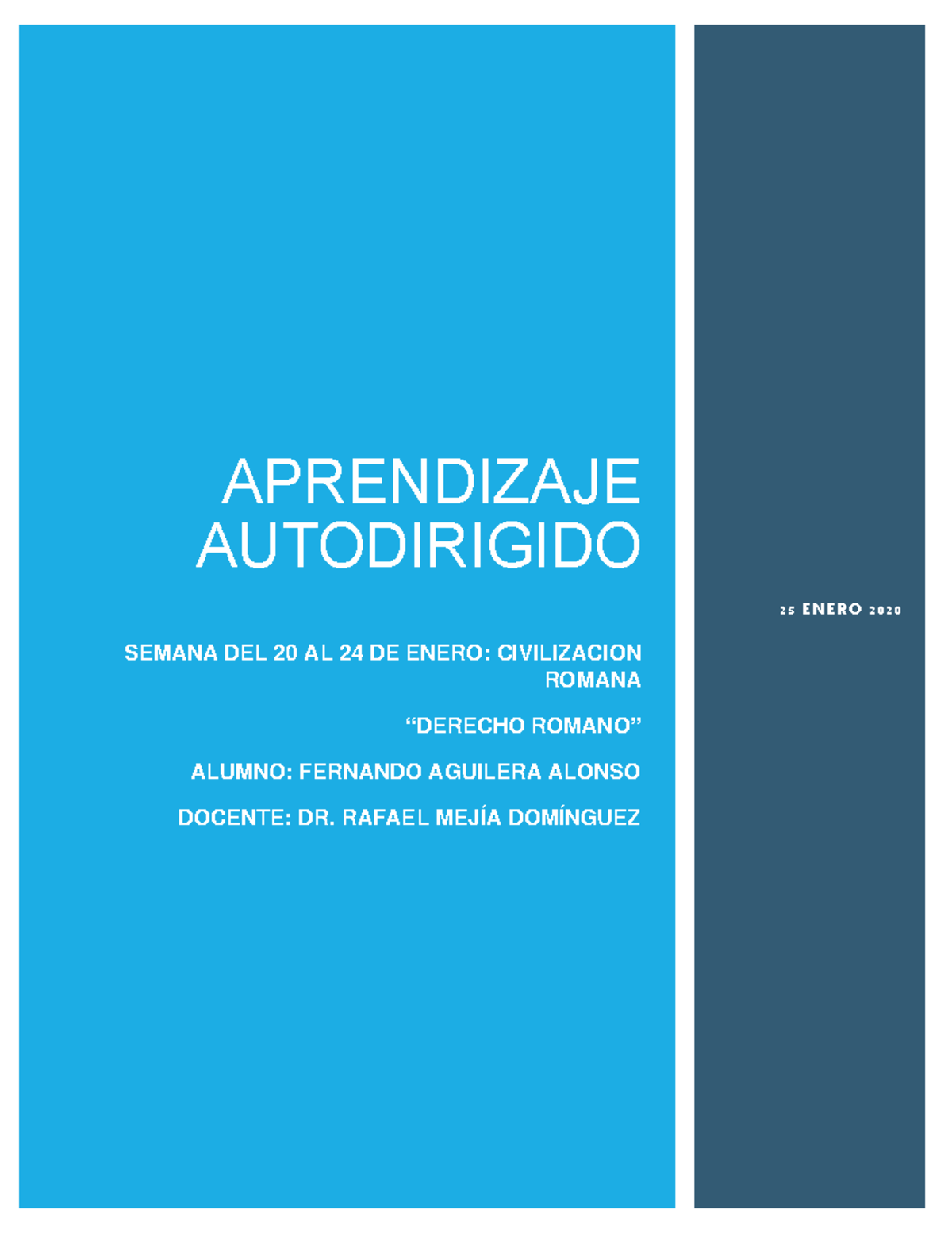 Derecho Romano - Warning: TT: undefined function: 32 APRENDIZAJE AUTODIRIGIDO SEMANA DEL 20 AL ...