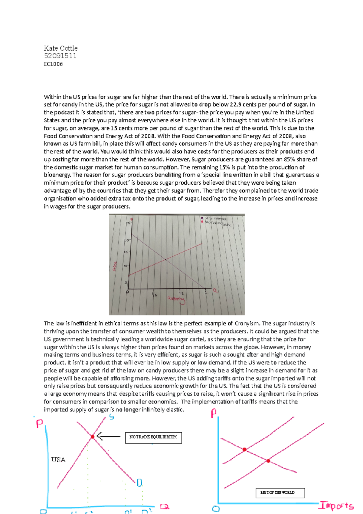 the global economy notes - Kate Cottle 52091511 EC Within the US prices ...