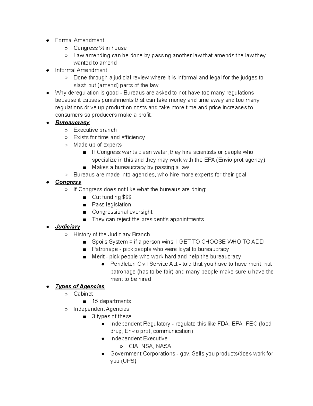 Final Unit 5 Class Notes - Formal Amendment Congress ⅔ in house Law ...