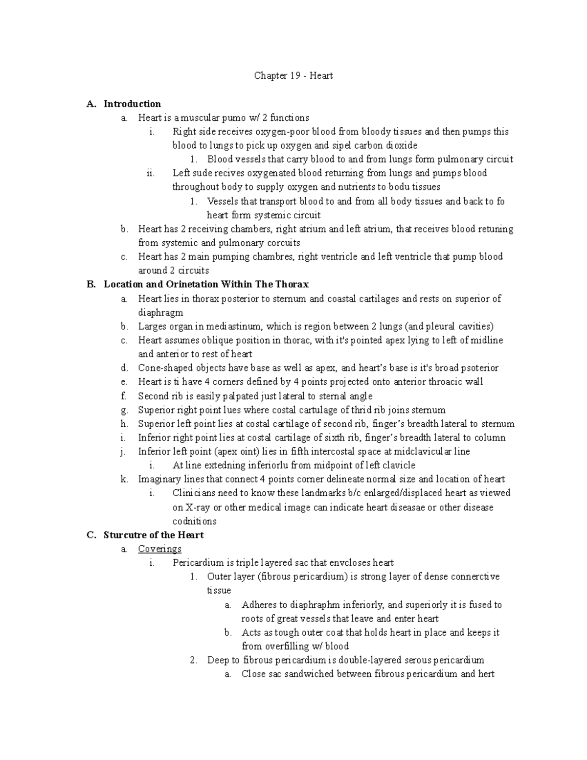 Chapter 19 - Heart - Textbook and Online Lecture Notes; essential for ...