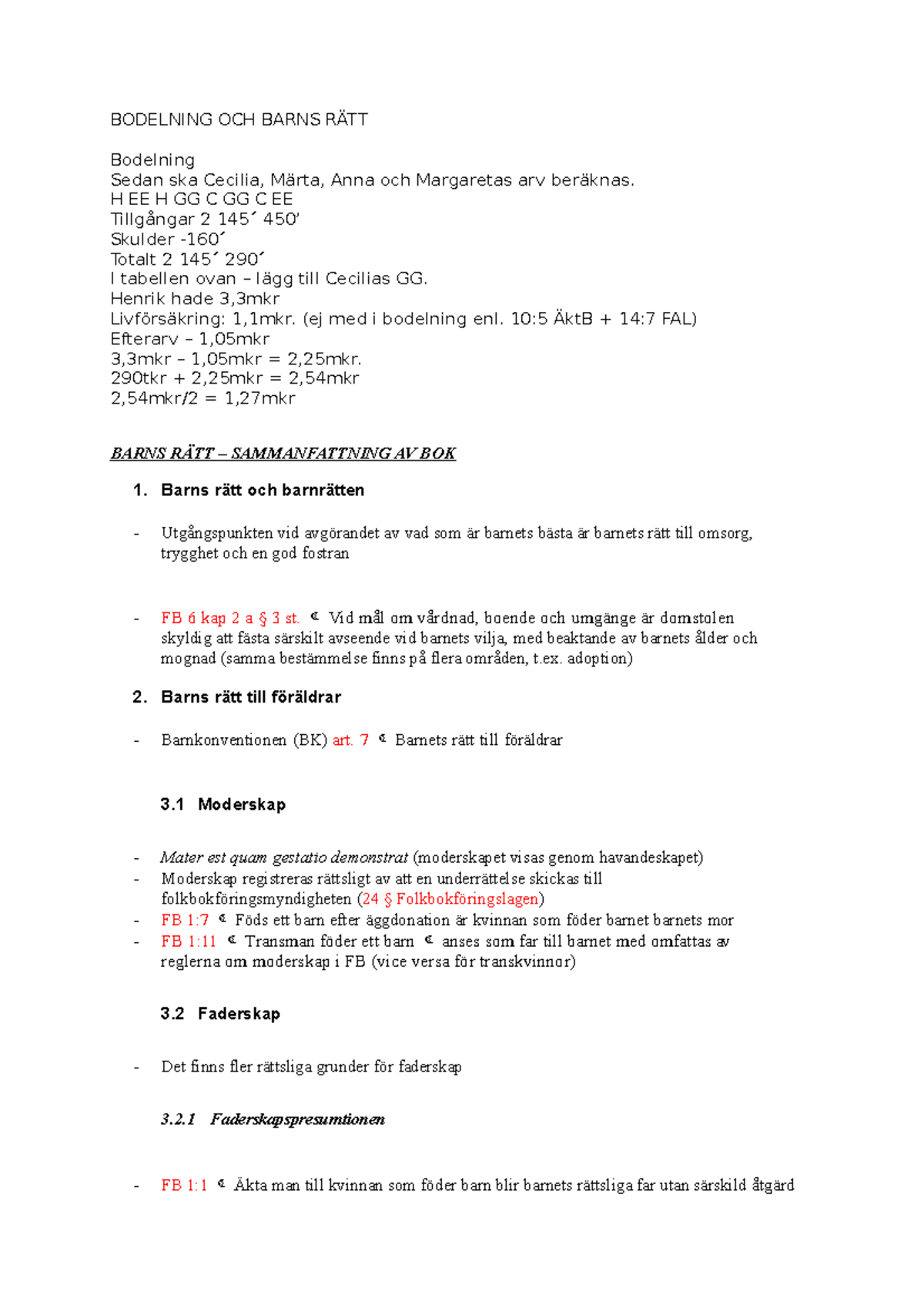 Bodelning barns rätt studoc - BODELNING OCH BARNS RÄTT Bodelning Sedan ...