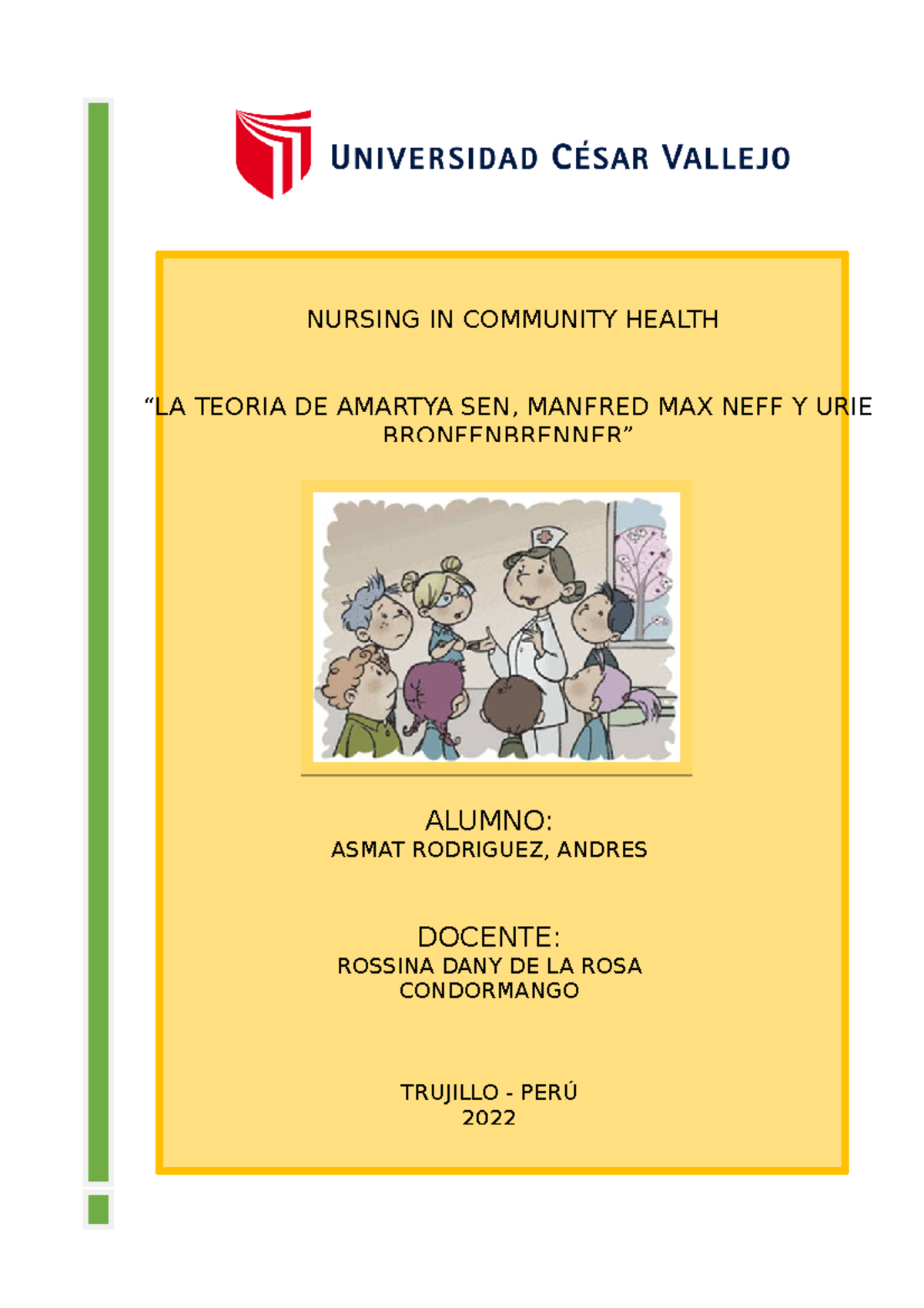 Teoristas - NURSING IN COMMUNITY HEALTH “LA TEORIA DE AMARTYA SEN ...