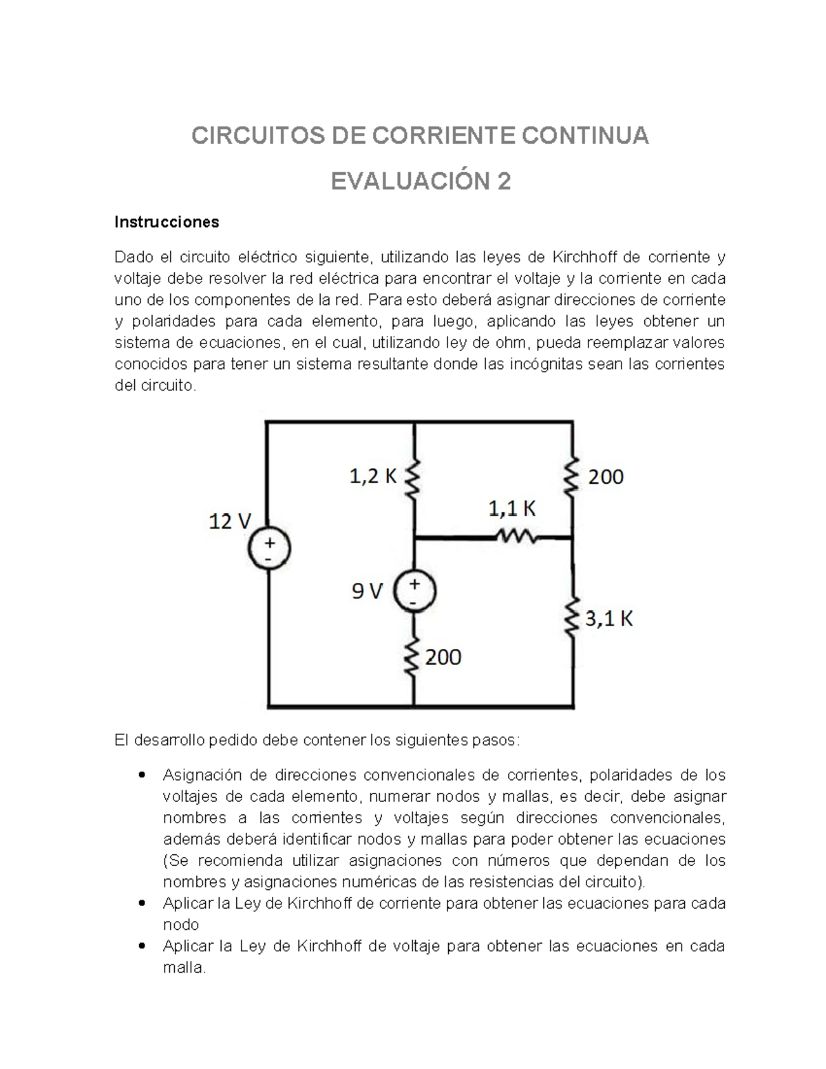 Desarrollo EVA 2 Circuitos DE Corriente Continua - CIRCUITOS DE CORRIENTE CONTINUA EVALUACIÓN 2 ...