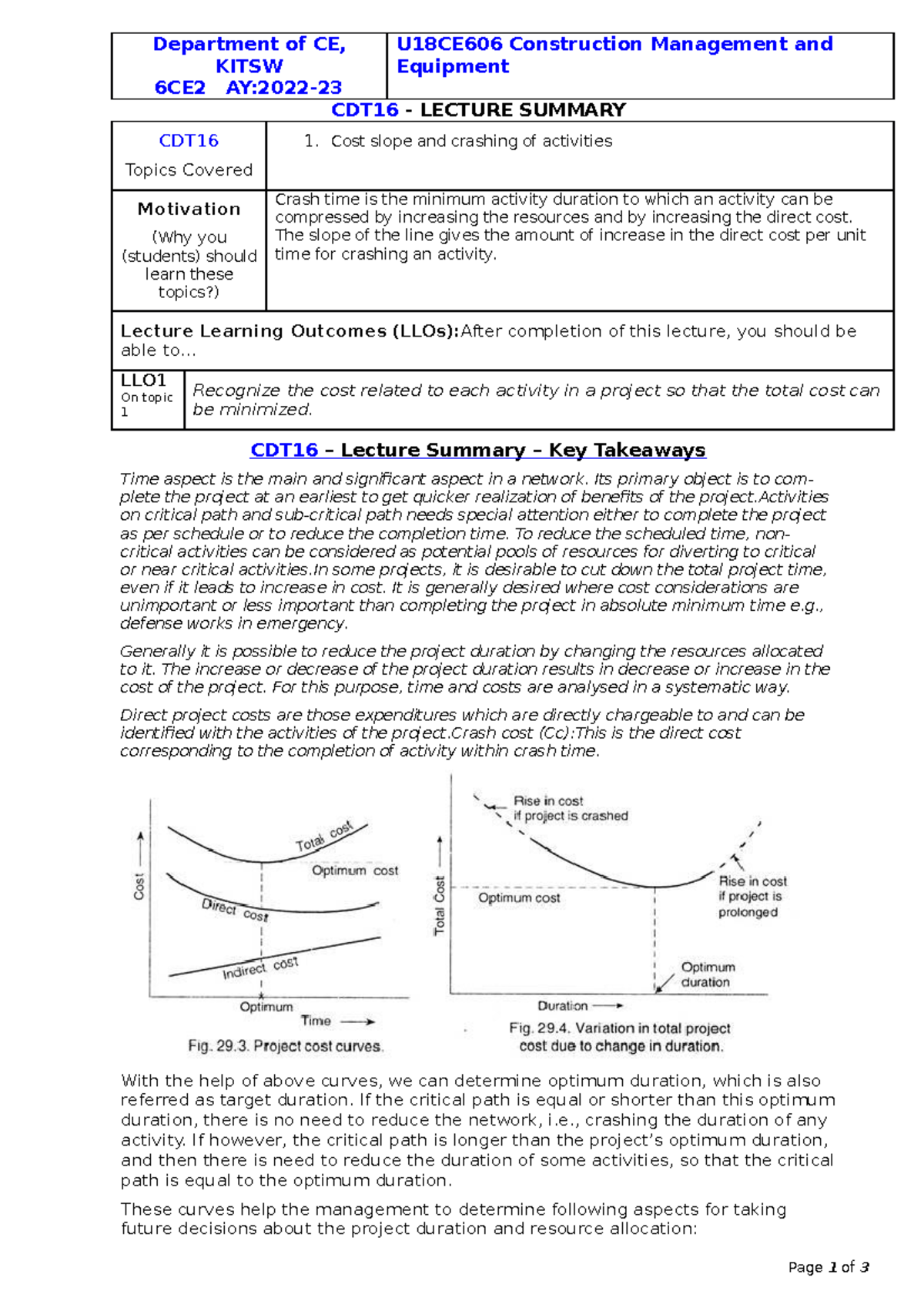 CME25 - Notes - Department of CE, KITSW 6CE2 AY:2022- U18CE606 ...