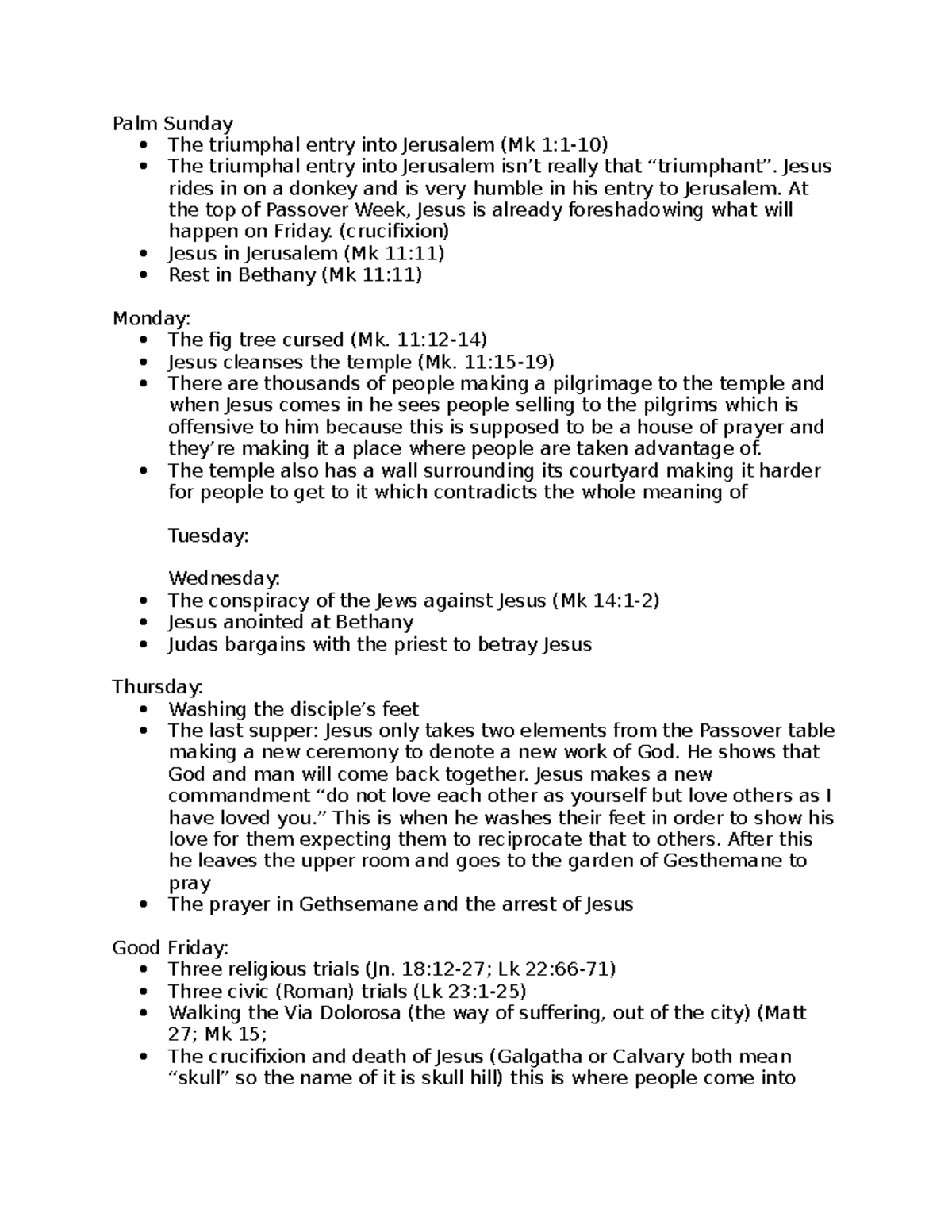 The Life of Jesus Part 2 - An overview of the events that transpired ...