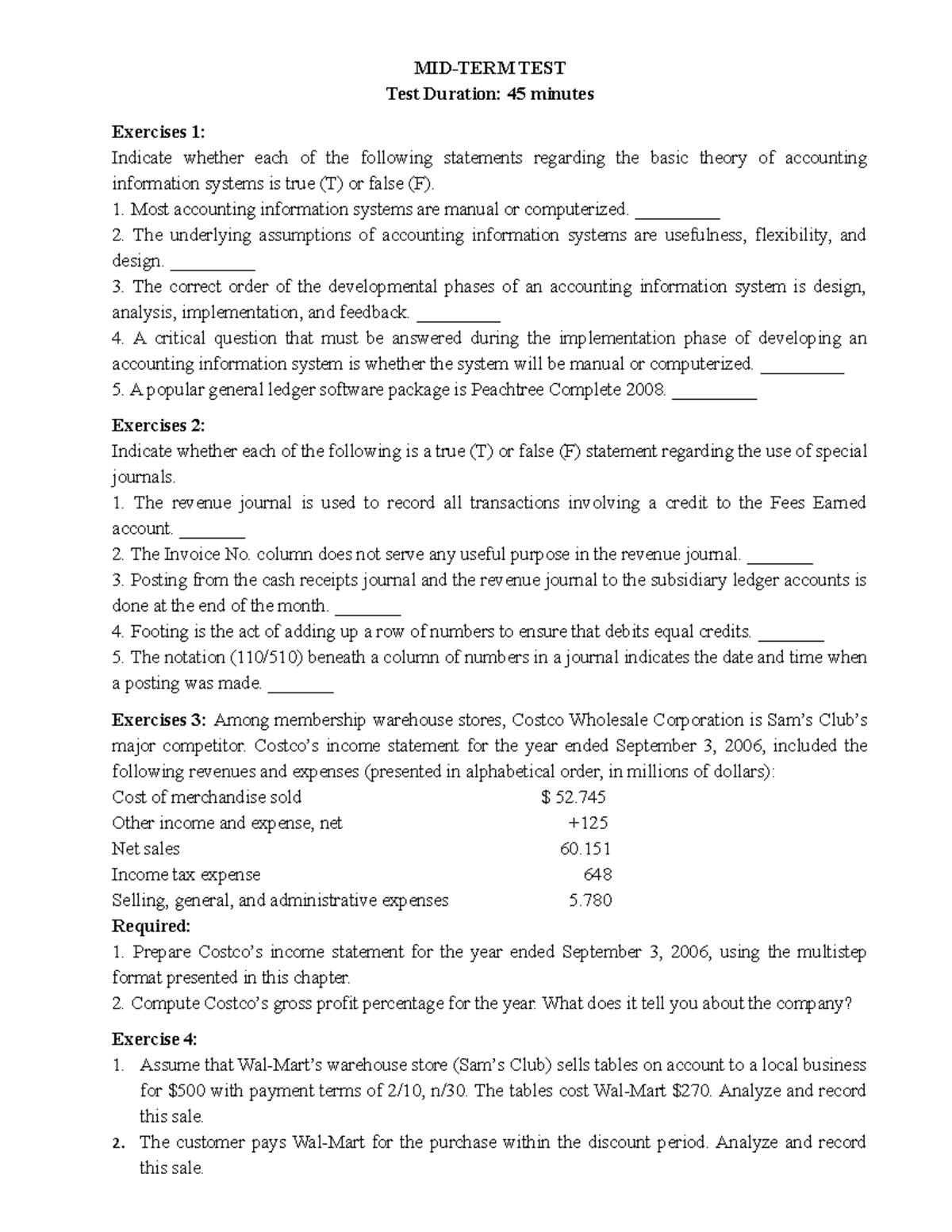 MID-TERM-TEST-1 Question - MID-TERM TEST Test Duration: 45 minutes ...