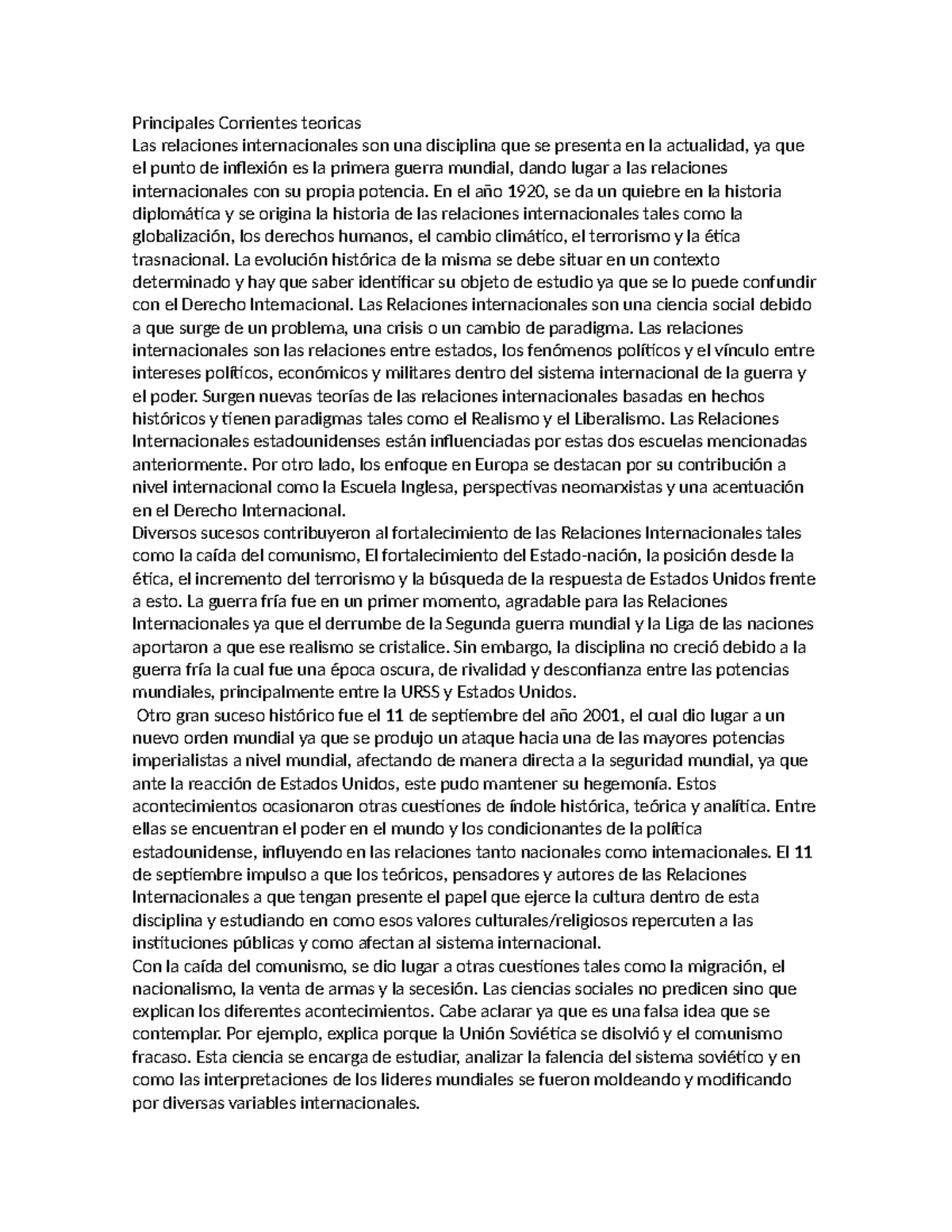 Principales Corrientes teoricas. Rocio Ojeda Sansevero - Principales ...