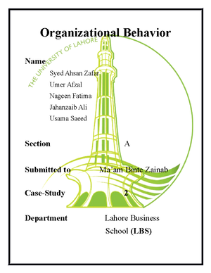 Ob assignment-converted - The University of Lahore, CS&IT Department ...