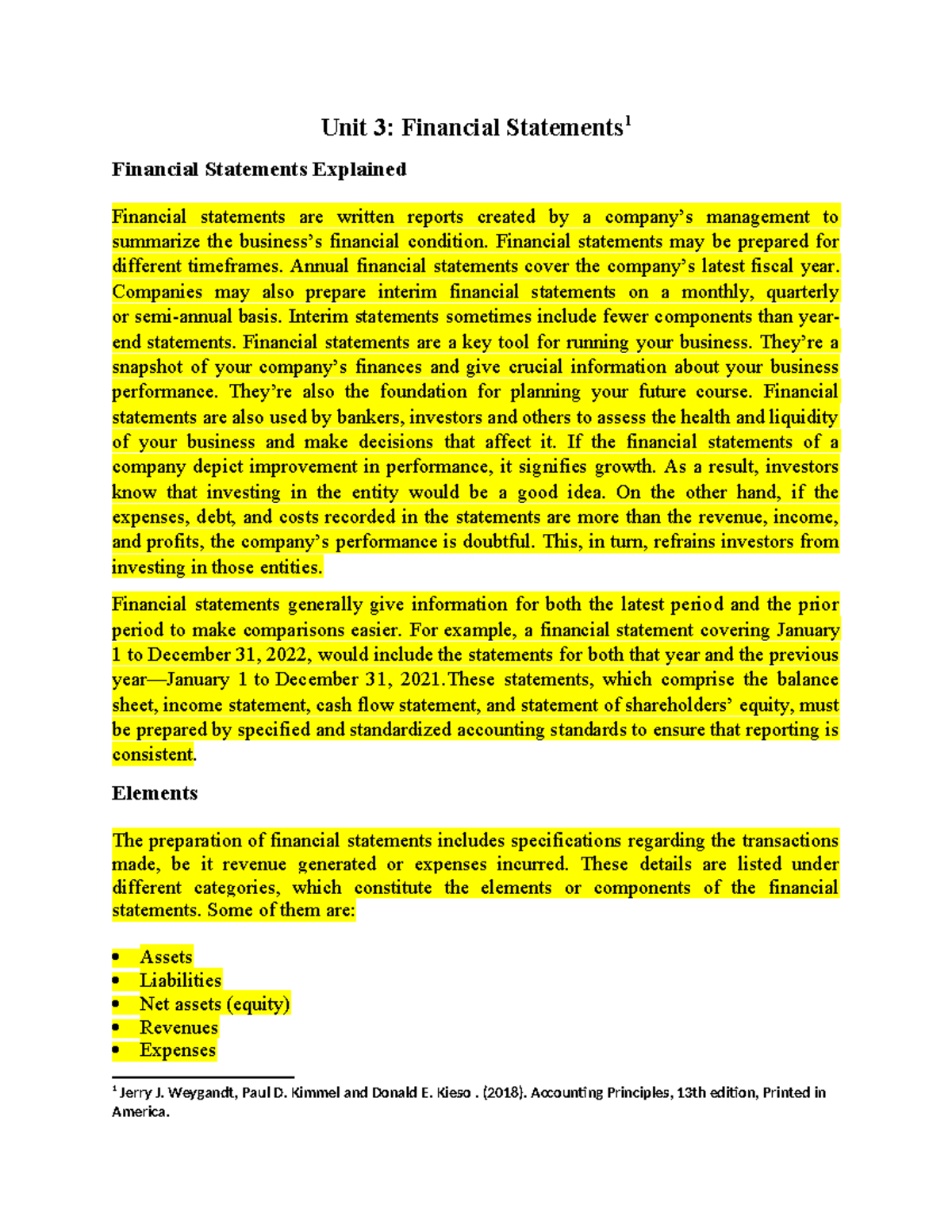 Section A Unit 3 - basic information about this topic - Unit 3 ...