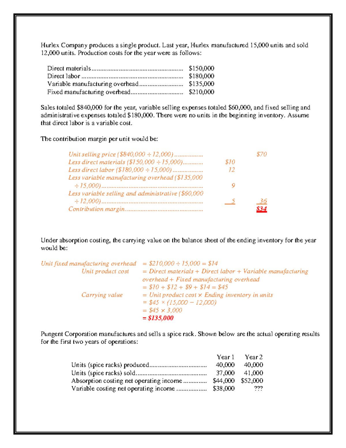 Hurlex - ef890gr-0[grgae - Hurlex Company produces a single product ...