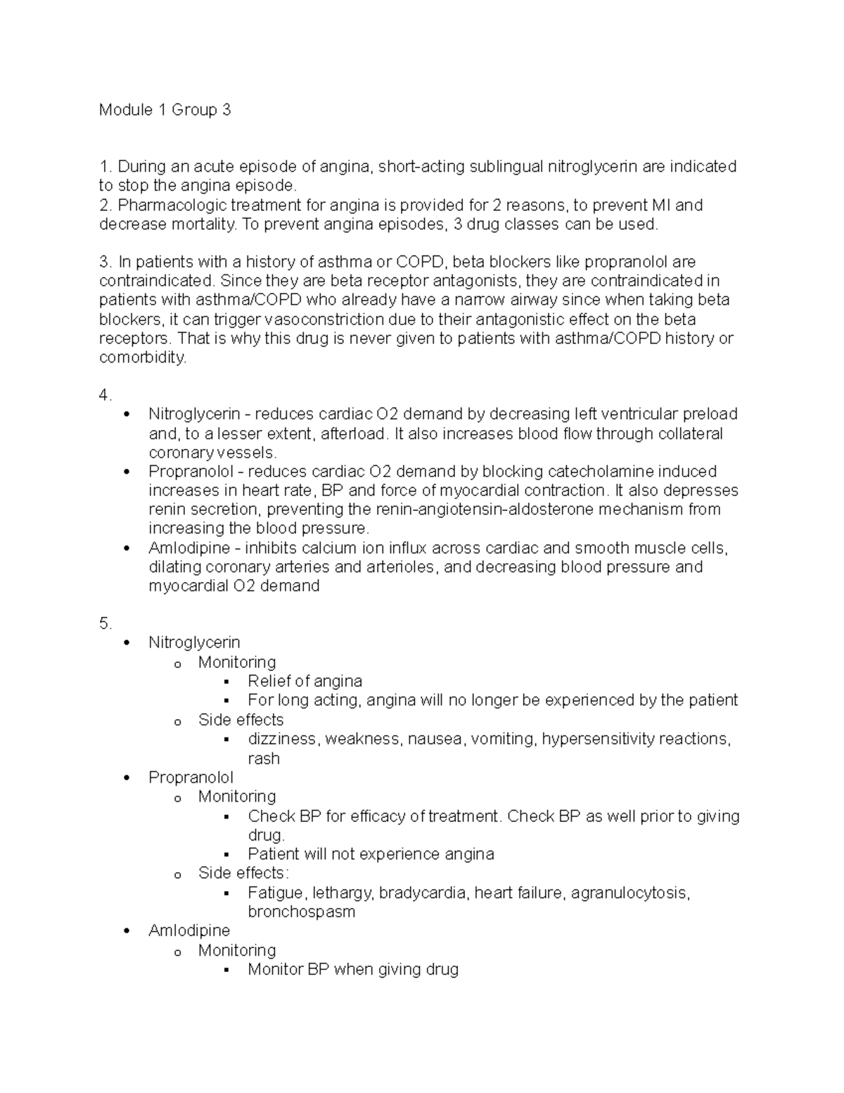 Module 1 Group 3 and 2 ideas pharm - Module 1 Group 3 1. During an ...