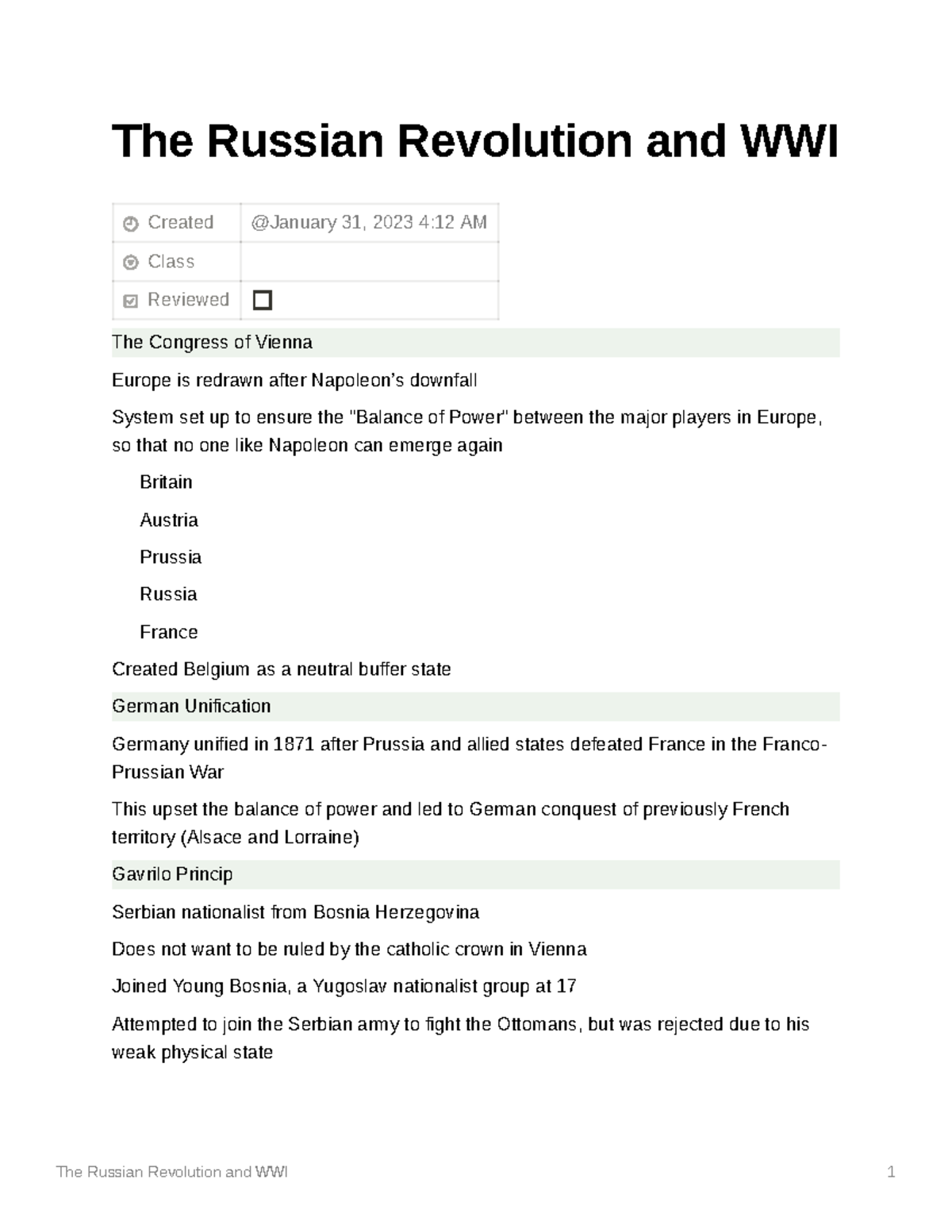 The Russian Revolution and WWI - The Russian Revolution and WWI Created ...