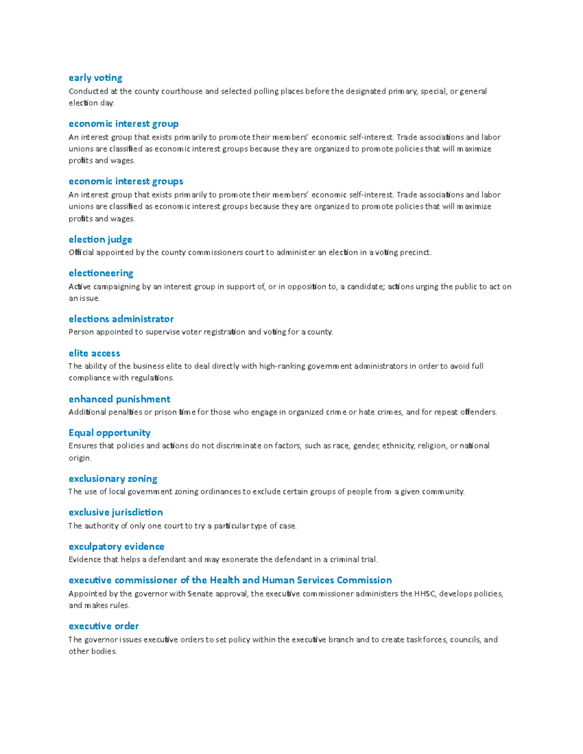 Vocab Term E-H - Important key terms needed for quizzes and exams ...