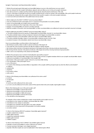 Lecture 3 - Neuroscience - Lecture 3 – Neuroscience – Thomas Pywell ...