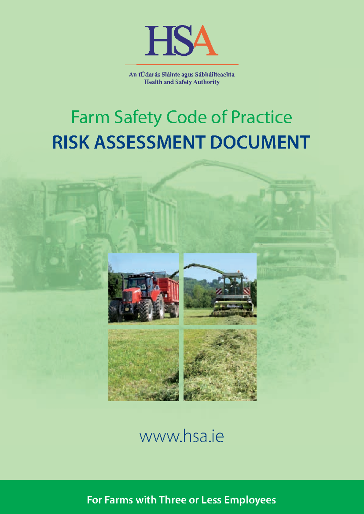 Farm safety code of practice risk assessment document - Farm Safety ...