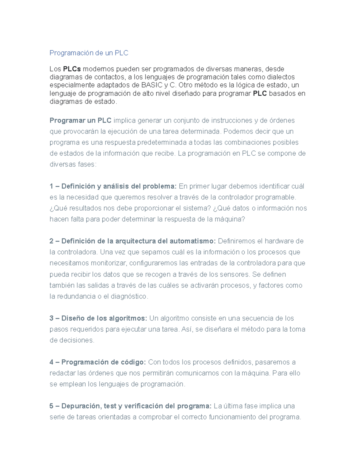 PLC por fabricante y como programarlo - Programación de un PLC Los PLCs ...