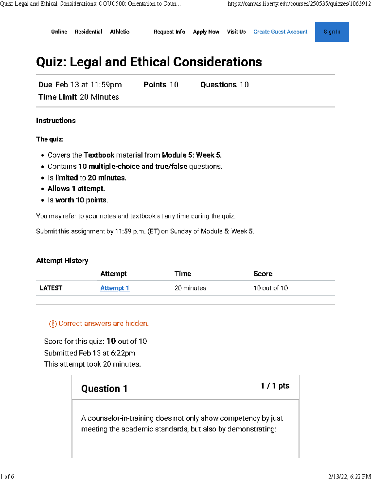 Quiz: Legal and Ethical Considerations - Studocu