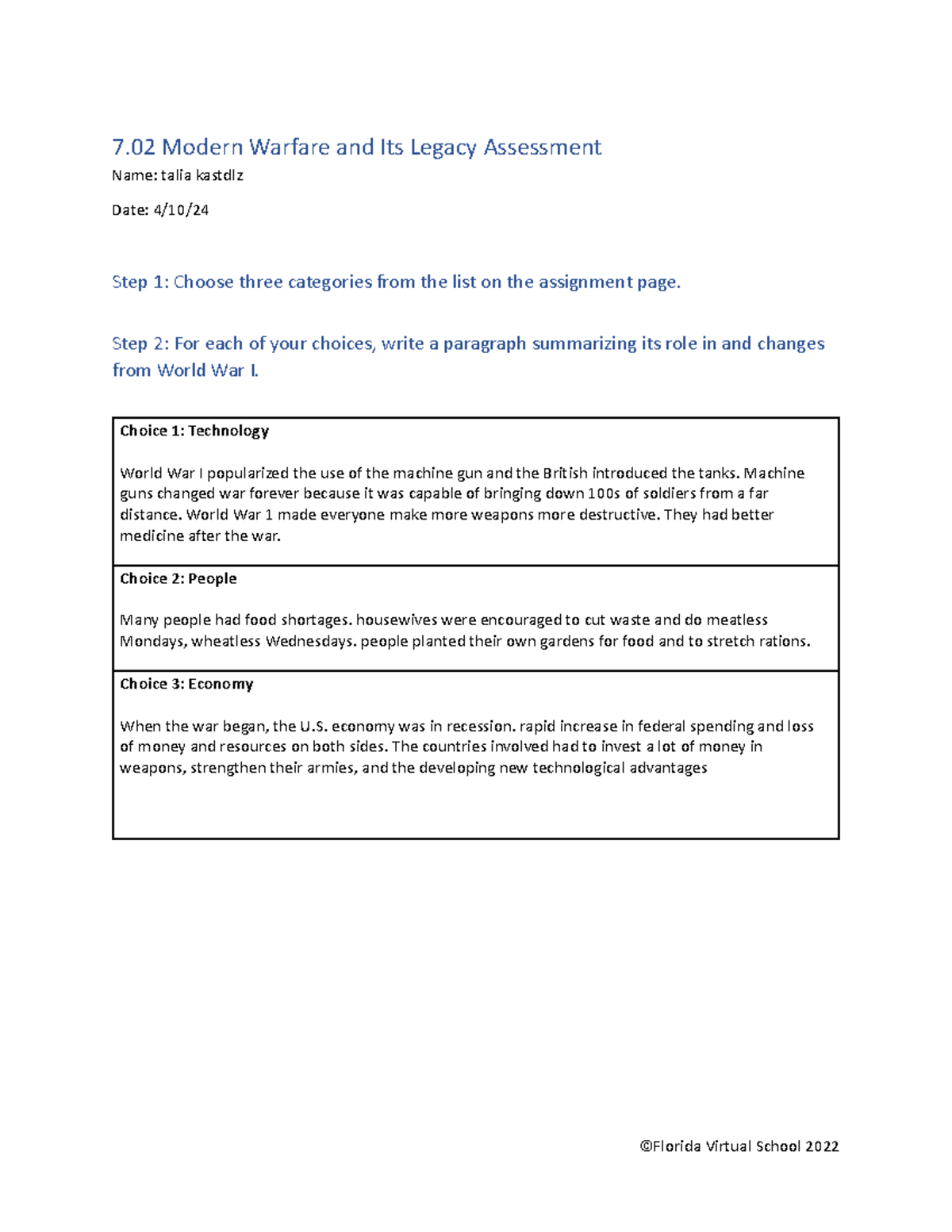 Modern warfare legacies wh yourname - 7 Modern Warfare and Its Legacy ...