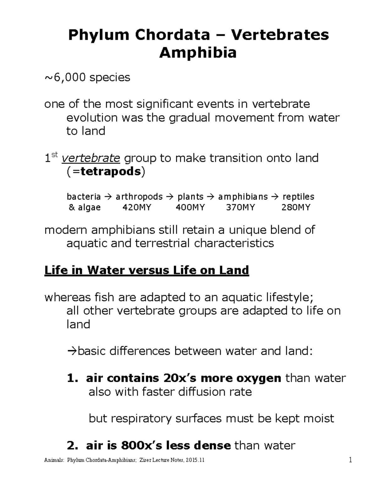 Phylum Chordata-Amphibians - Phylum Chordata – Vertebrates Amphibia ...