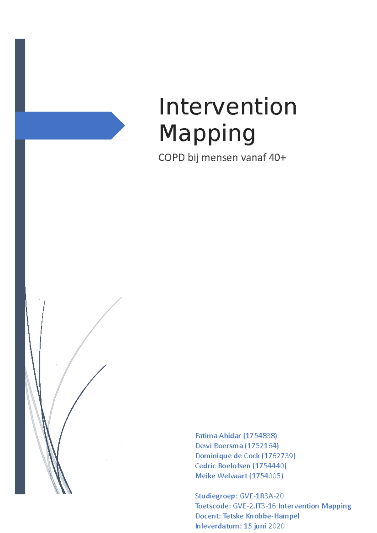 GVE-2.IT3-16 Intervention Mapping - Intervention Mapping COPD bij ...
