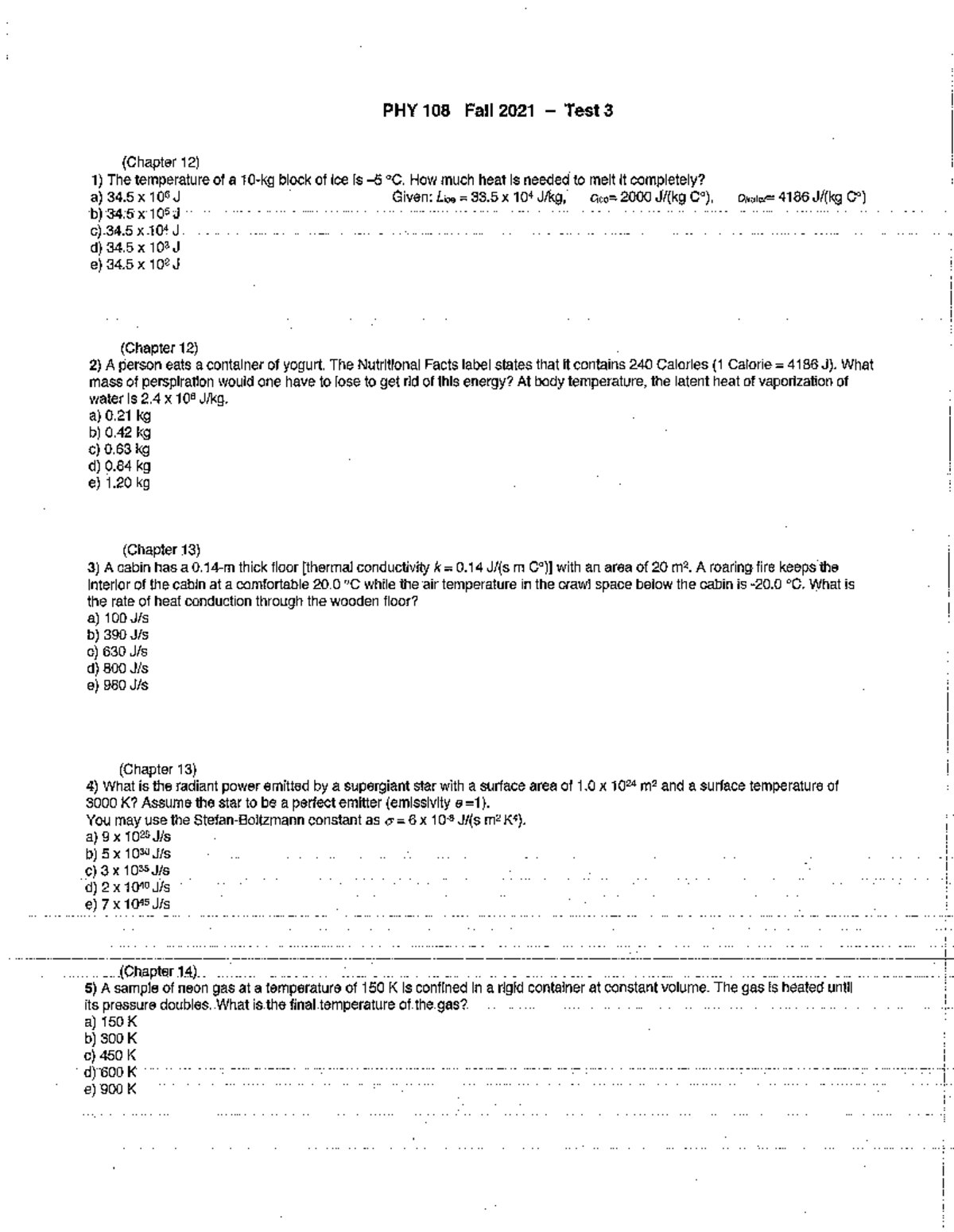 Phy108fal21tst03wkey - PHY 108 - Studocu