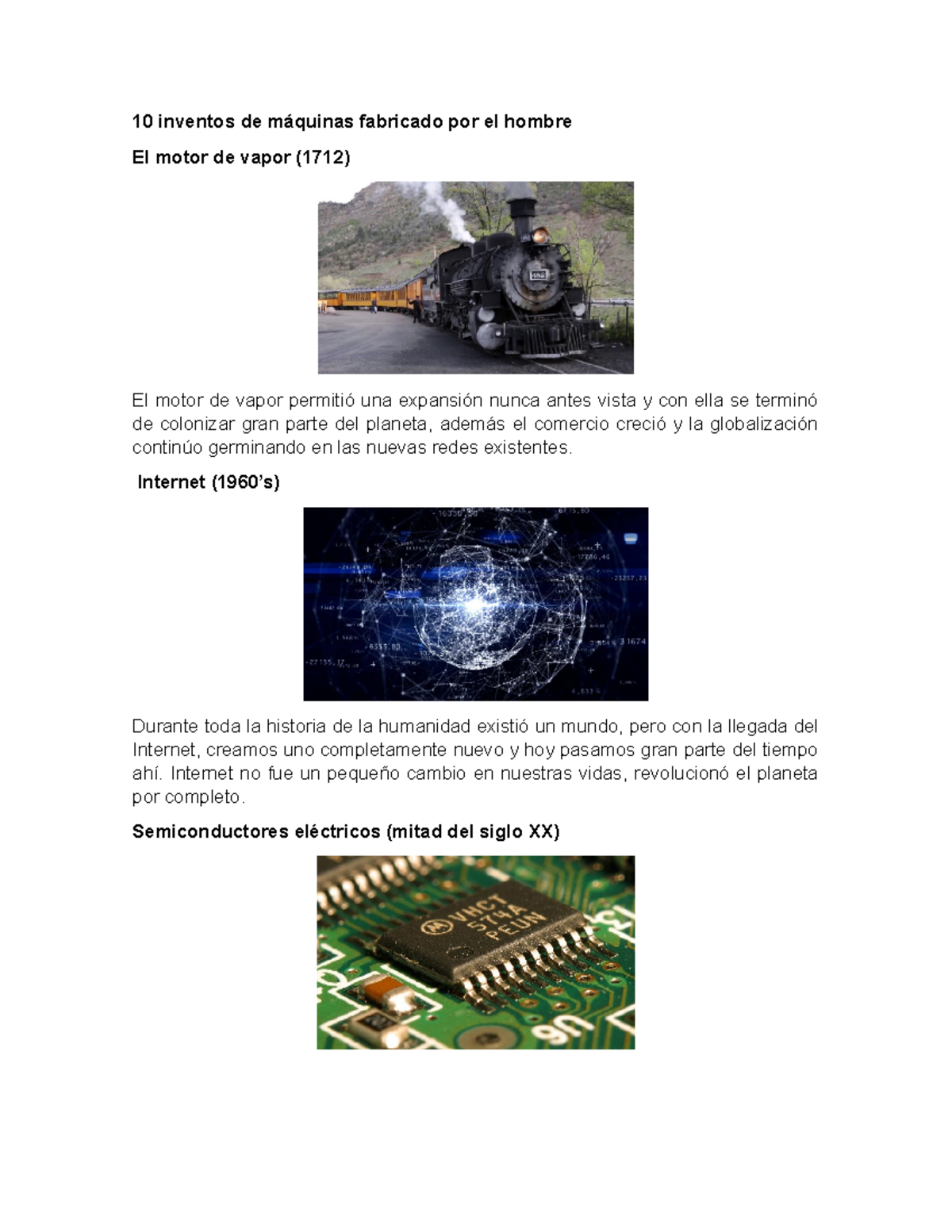 10 inventos de máquinas fabricado por el hombre - Internet (1960’s ...