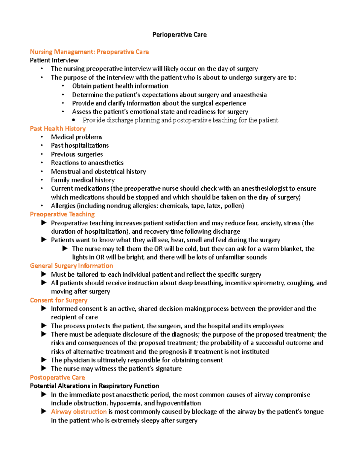 Perioperative Care- 251 - Perioperative Care Nursing Management ...
