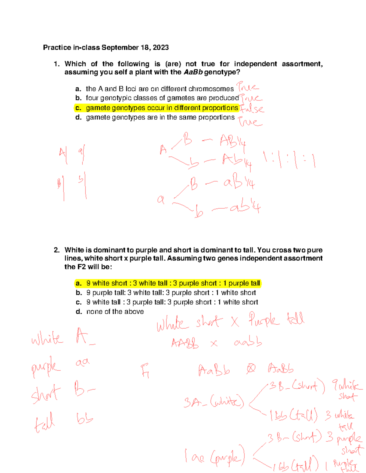 Practice in-class 18-09-23 answer - Practice in-class September 18 ...