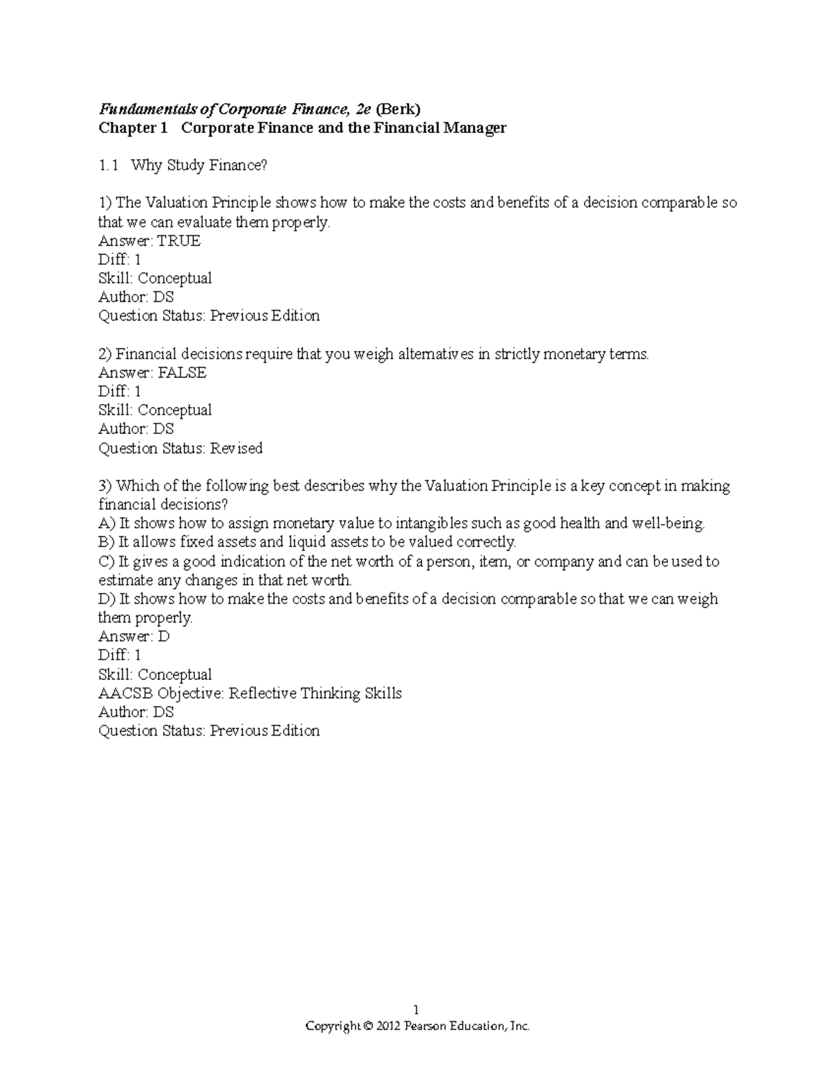 Chapter 1 - Lecture notes 1 - Fundamentals of Corporate Finance, 2e ...