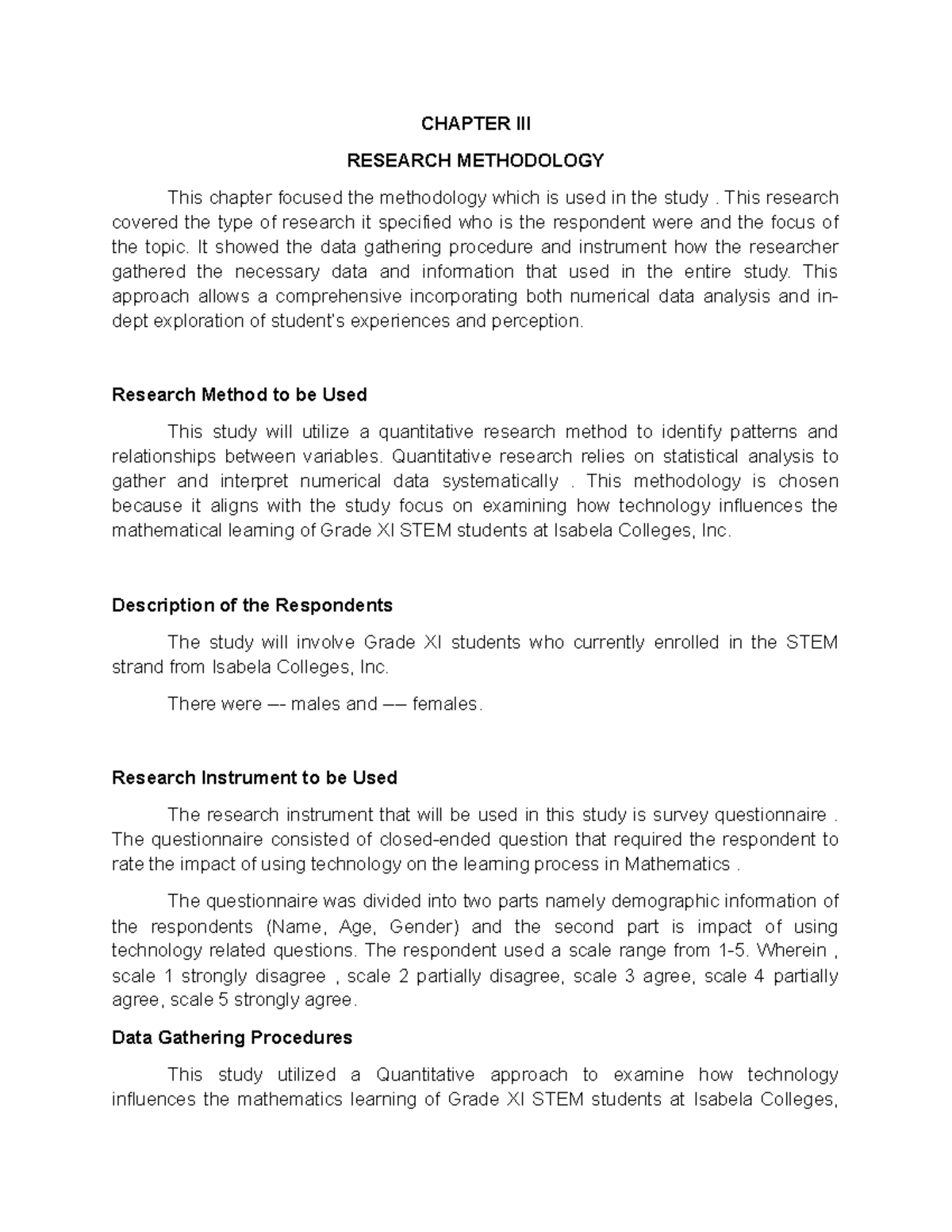 Chapter III ( Felipe) 084222 - CHAPTER III RESEARCH METHODOLOGY This ...