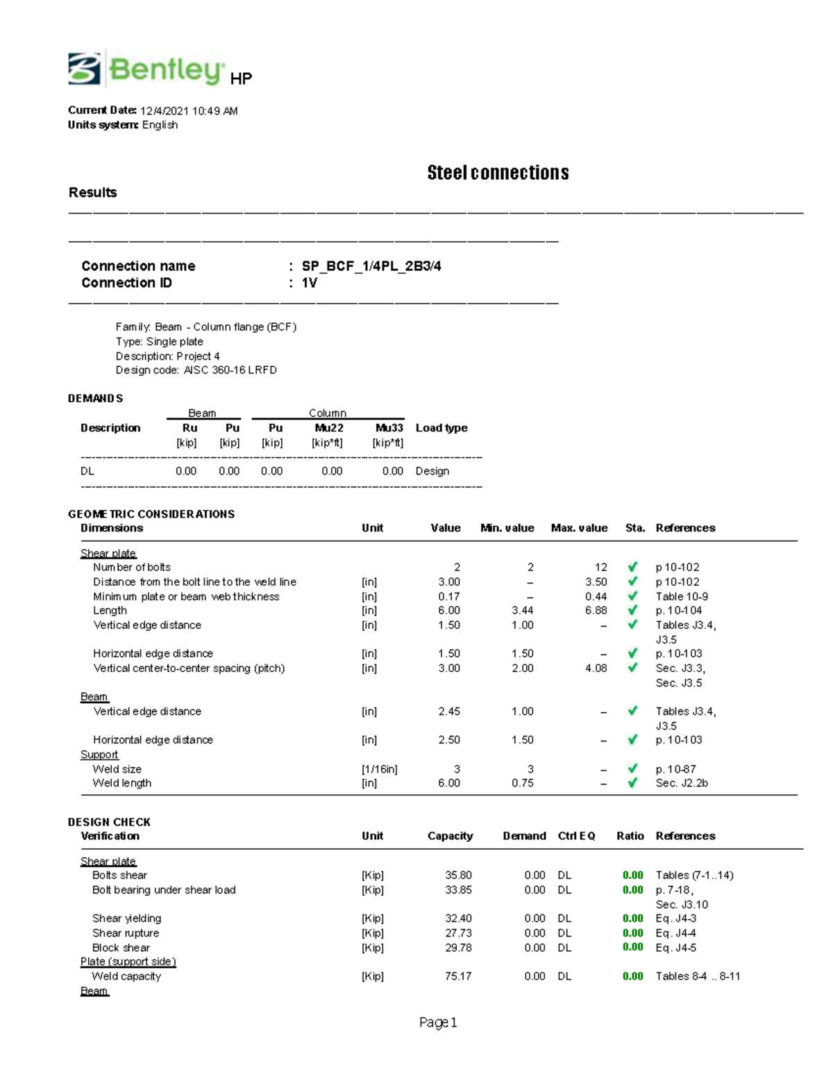 Calc + Write up - ASSIGNMENT - HP Current Date: 12/4/2021 10:49 AM ...