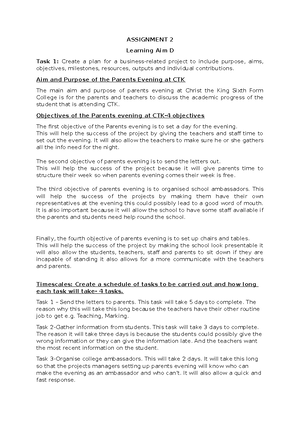 CTK Emmanuel Sixth Form - Studocu