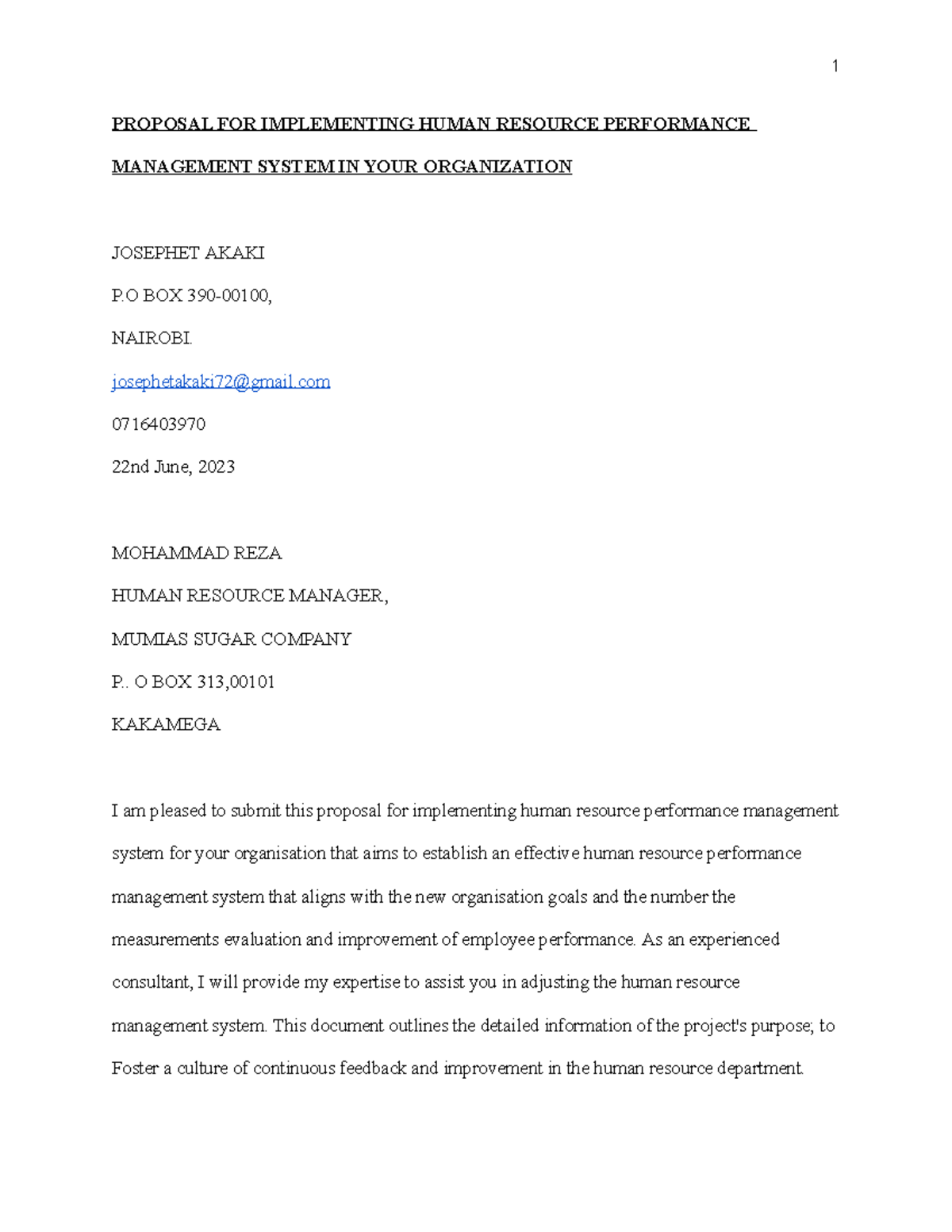 DOC-20230624-WA0000 - Best assignment notes - PROPOSAL FOR IMPLEMENTING ...