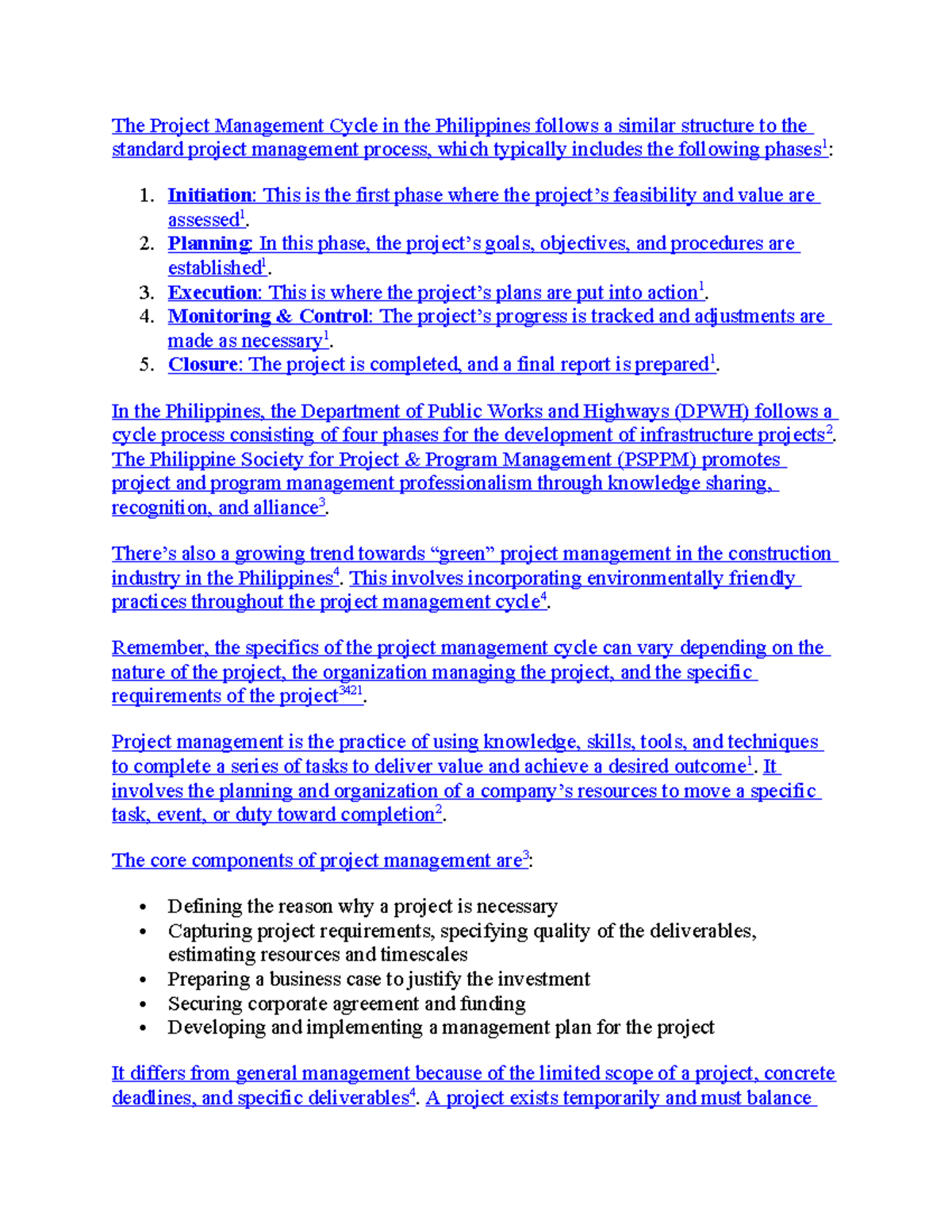 The Project Management Cycle in the Philippines follows a similar ...