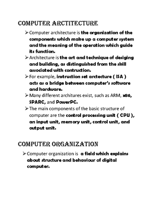 DFC10223 CSA PBT2 - Computer System Architecture. Problem Based Task - DEPARTMENT OF INFORMATION ...