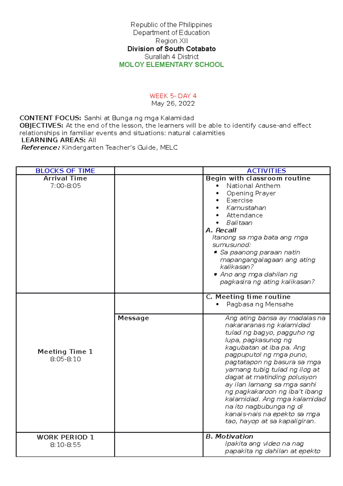 COT-week 5 Q4 2022 - cot week 5 - Department of Education Region XII ...