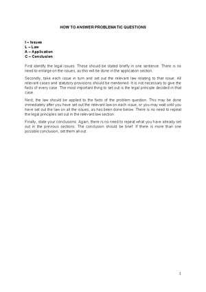 LAW299 EXAM JAN 2024 (A) - LAW299 Set 1 Answer Scheme Part A 1. A 2. C ...