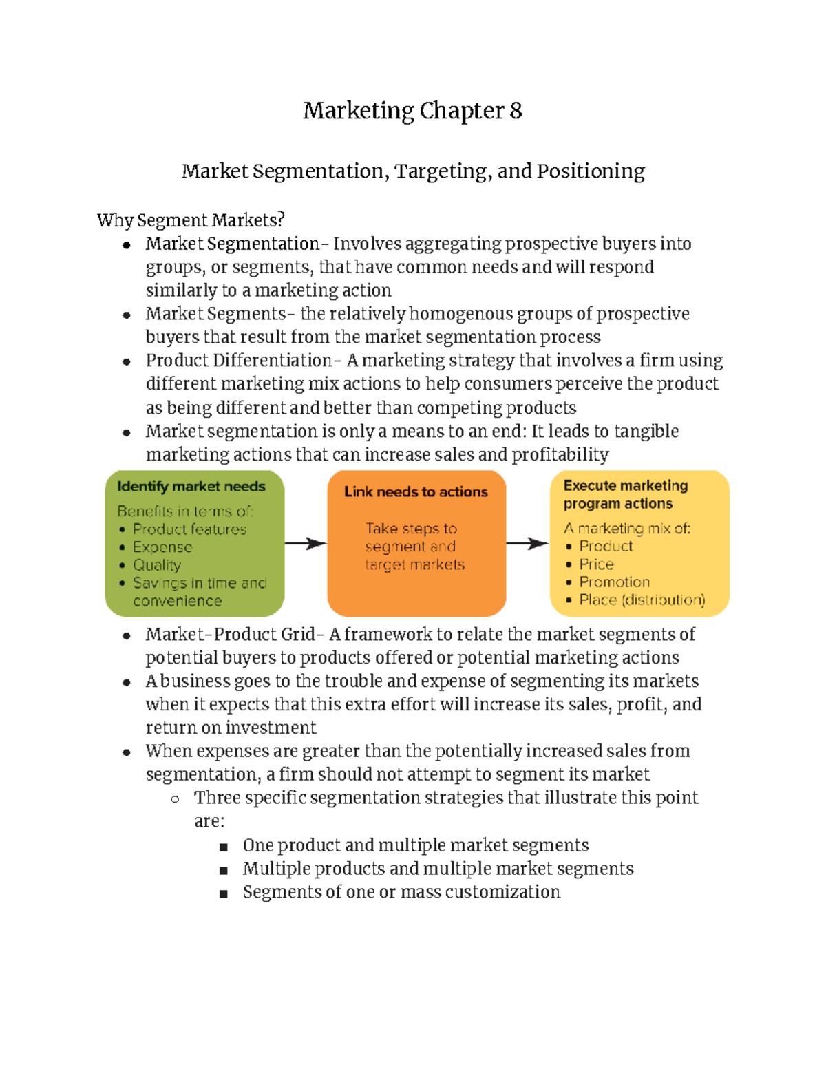 Marketing Chapter 8 - Studocu