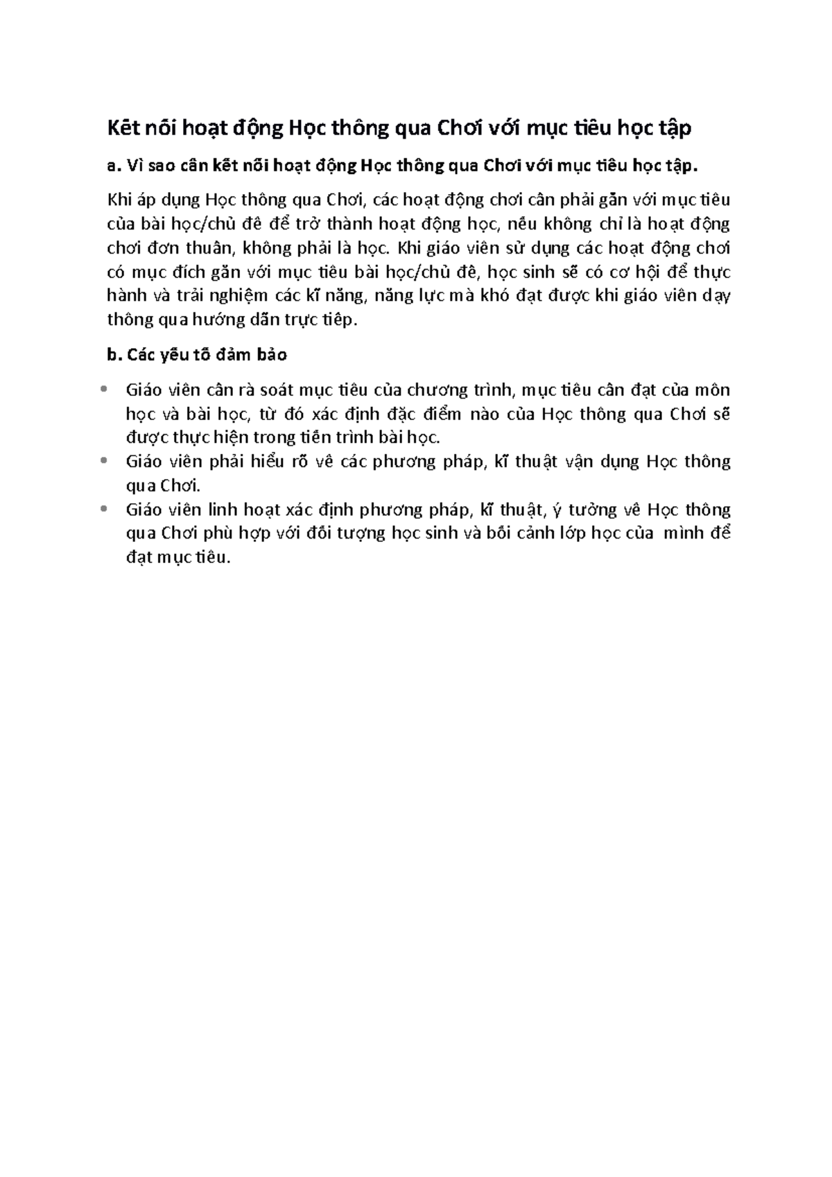 3. Kết nối với mục tiêu học tập 520 bản - Kếết nốếi ho t đ ng H c thống qua Ch i v i m c tếu h c ...